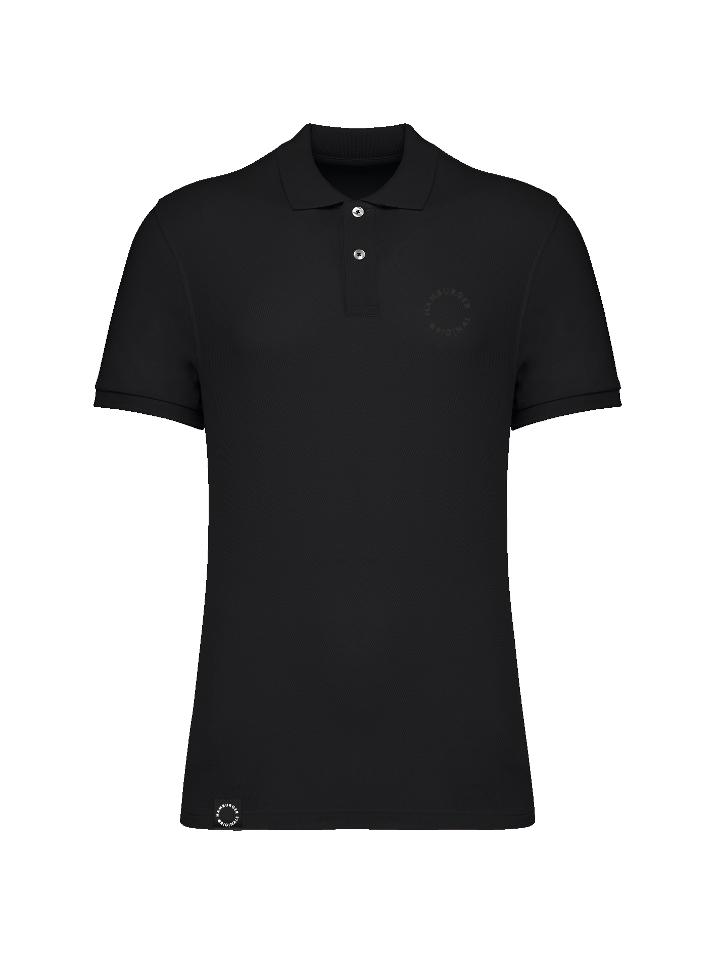Polo-Shirt aus Bio-Baumwolle mit Ton in Ton Logo – HAMBURGER ORIGINALE SHOP